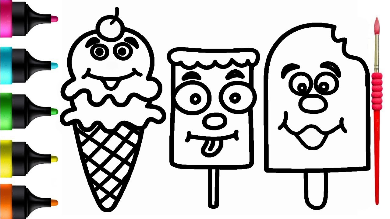 🍦😊 Smiling Ice Cream: Drawing, Painting, and Coloring for Happy Kids ...
