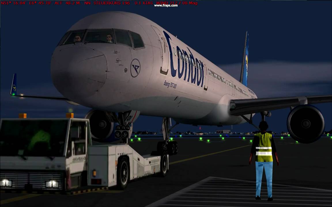 757-300 Condor " Winglets" Pushback ! - YouTube