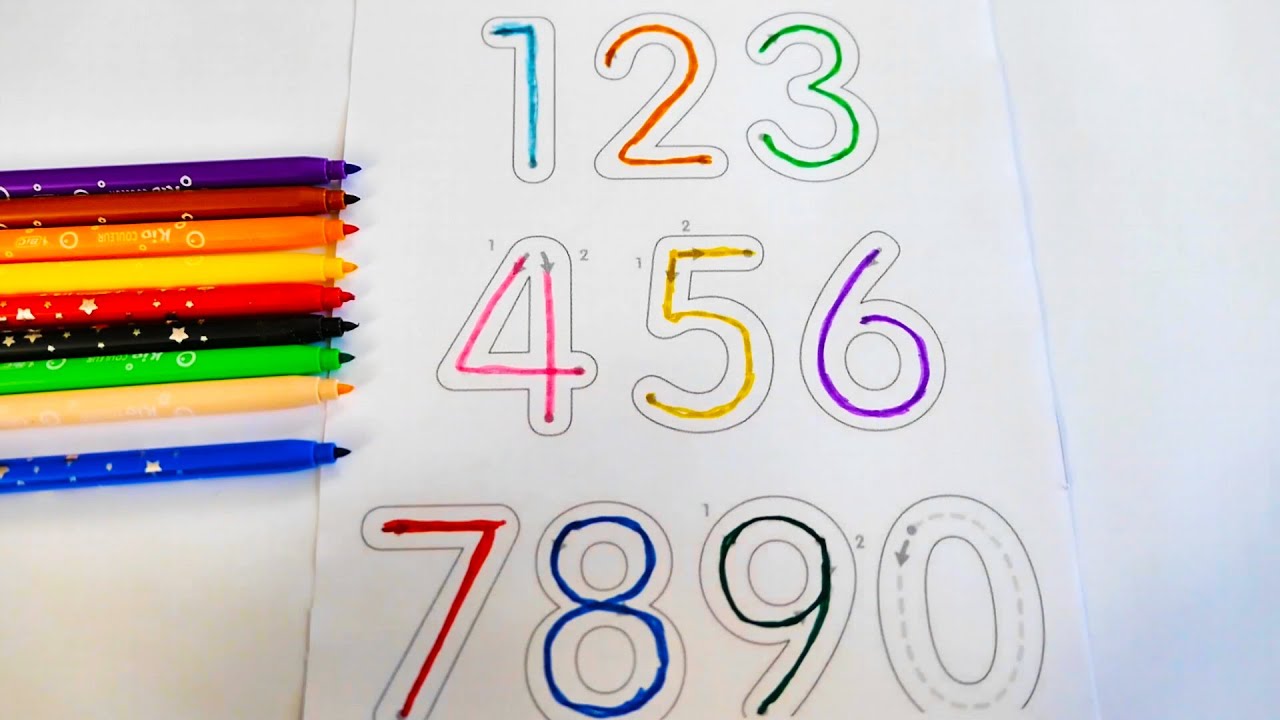 Learn Write Numbers video, How to write numbers DIY lesson video - YouTube