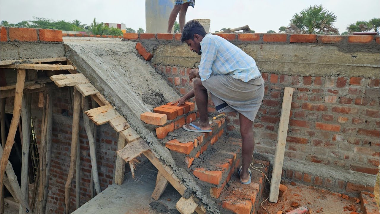 Technically! Stairs Build On Outdoor House Design with Bricks and ...