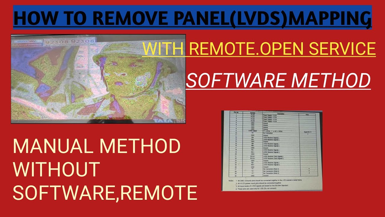 # 33 Lvds maping & lvds bit setting. Manual method,remote method ...