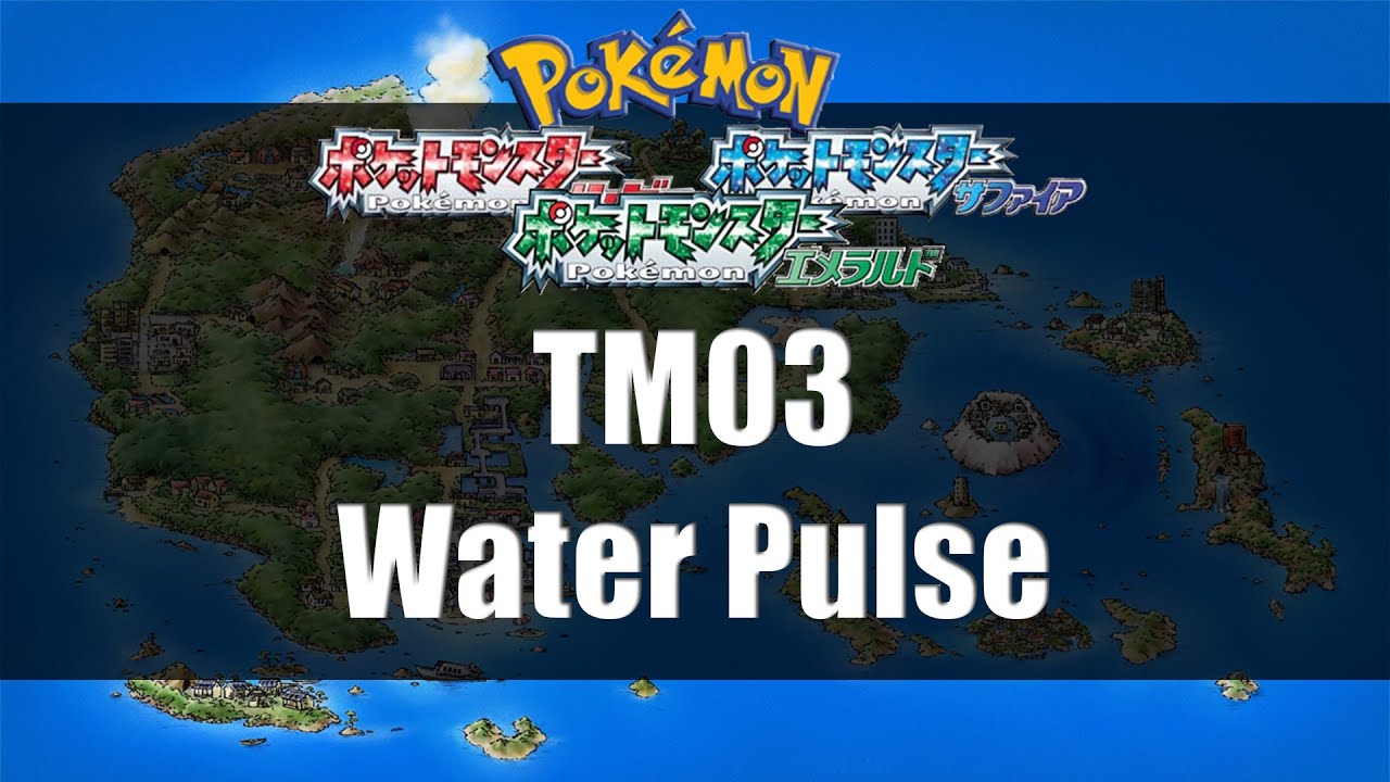 Pokemon Ruby Sapphire & Emerald | Where to find TM03 Water Pulse - YouTube