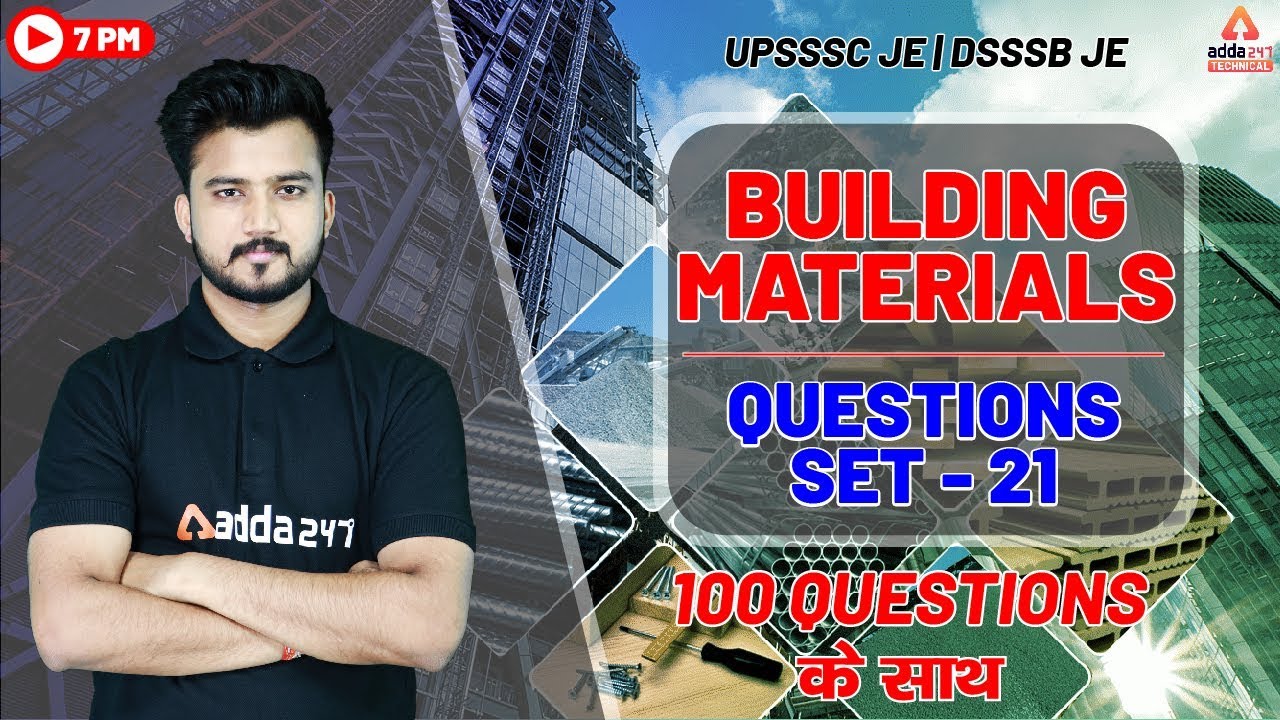 Building Materials (Set 21) | UPSSSC JE | Civil Enginnering - YouTube