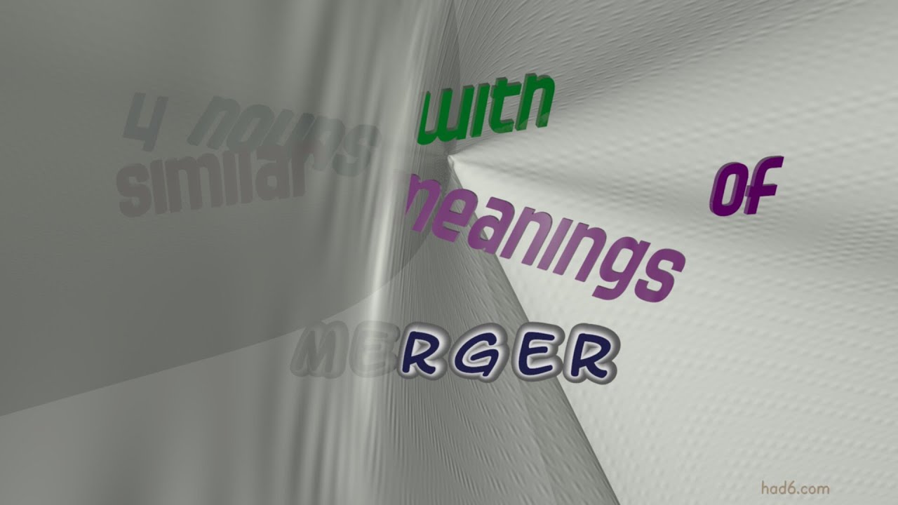 merger - 6 nouns synonym to merger (sentence examples) - YouTube
