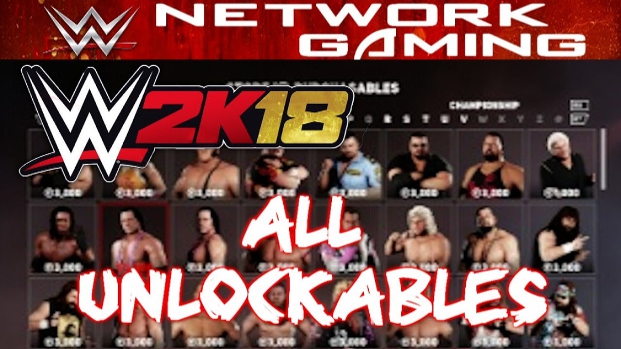WWE 2K18 ALL UNLOCKABLES - PS3 / PS4 / XBOX ONE / XBOX 360 / PC - YouTube