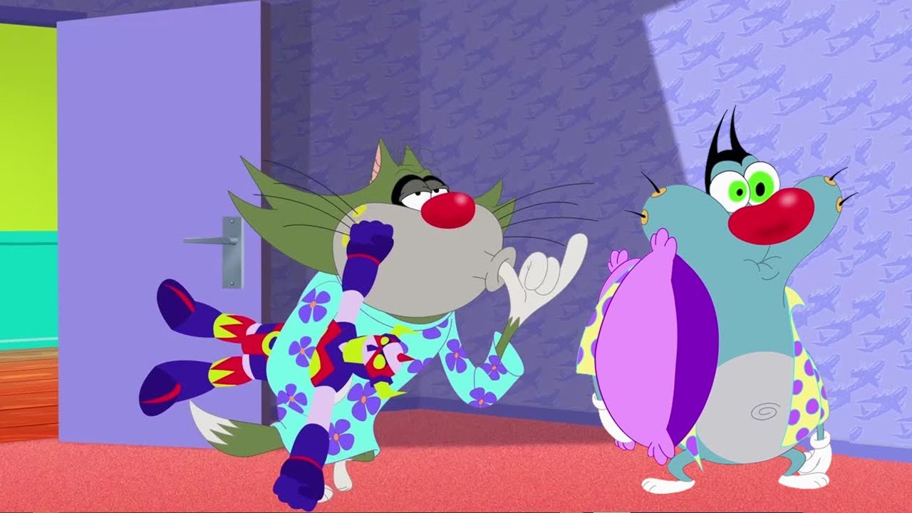 Oggy and the Cockroaches - Pajama Party (Season 6) BEST CARTOON ...