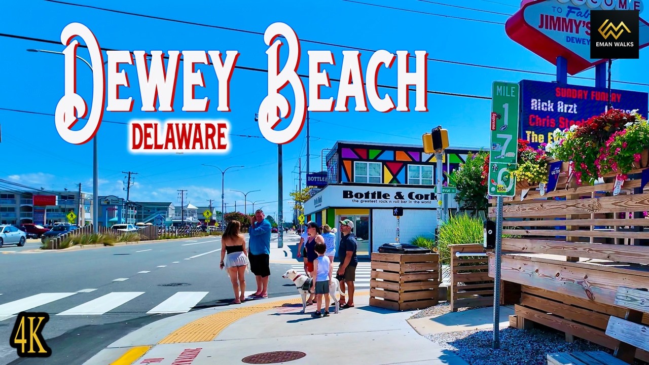 Dewey Beach Delaware 4K Walk - YouTube