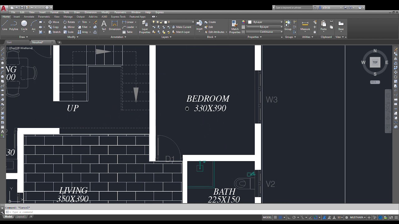 Tiles pattern design in autocad - YouTube