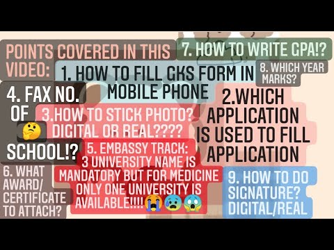 How to fill GKS SCHOLARSHIP FORM for MEDICINE. Every Detail💯 All you ...