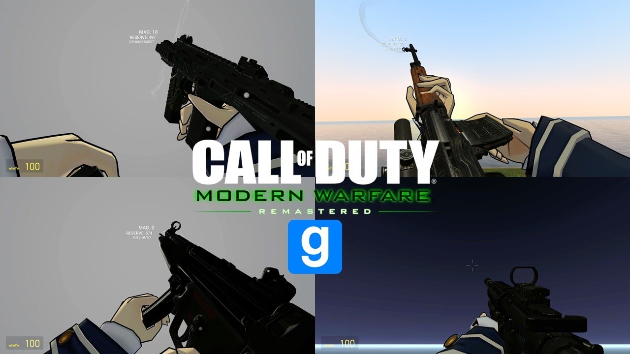 Gmod รีวิว Mod อาวุธจากเกม Call Of Duty Modern Warfare Remastered - YouTube