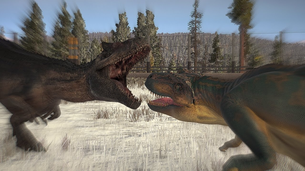 Allosaurus Vs Albertosaurus Jurassic World Evolution 2 Youtube