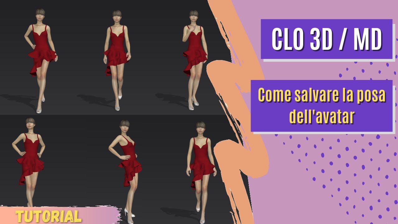 Clo 3d/ Marvelous designer (Ita) Come salvare la posa dell'avatar- How ...