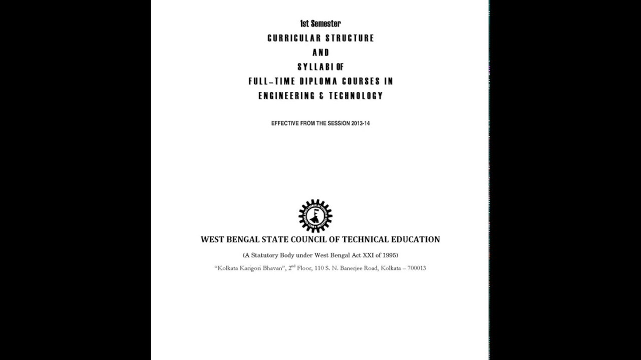 Diploma 1st sem syllabus ,wbscte polytechnic 1st sem syllabus jan 2019 ...