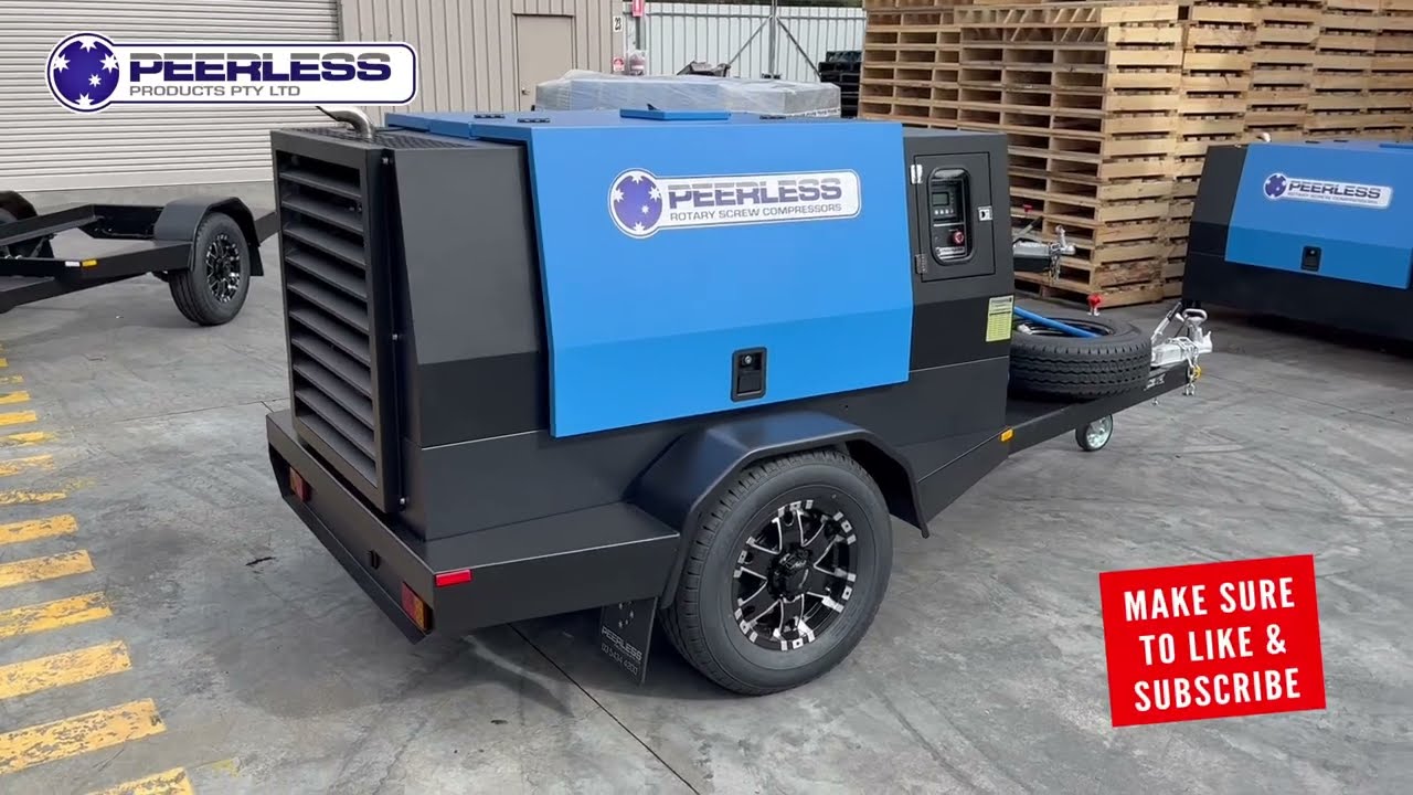 A quick look at our Peerless 185CFM Diesel Screw Compressor - YouTube