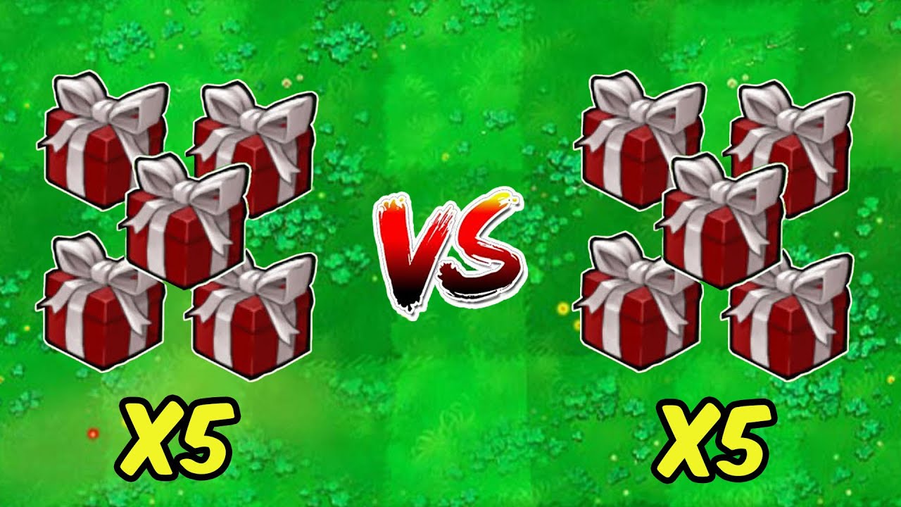 PVZ 1 Hybrid Challenge - 5 Red Plants Box VS 5 Red Zombie Box - Who ...