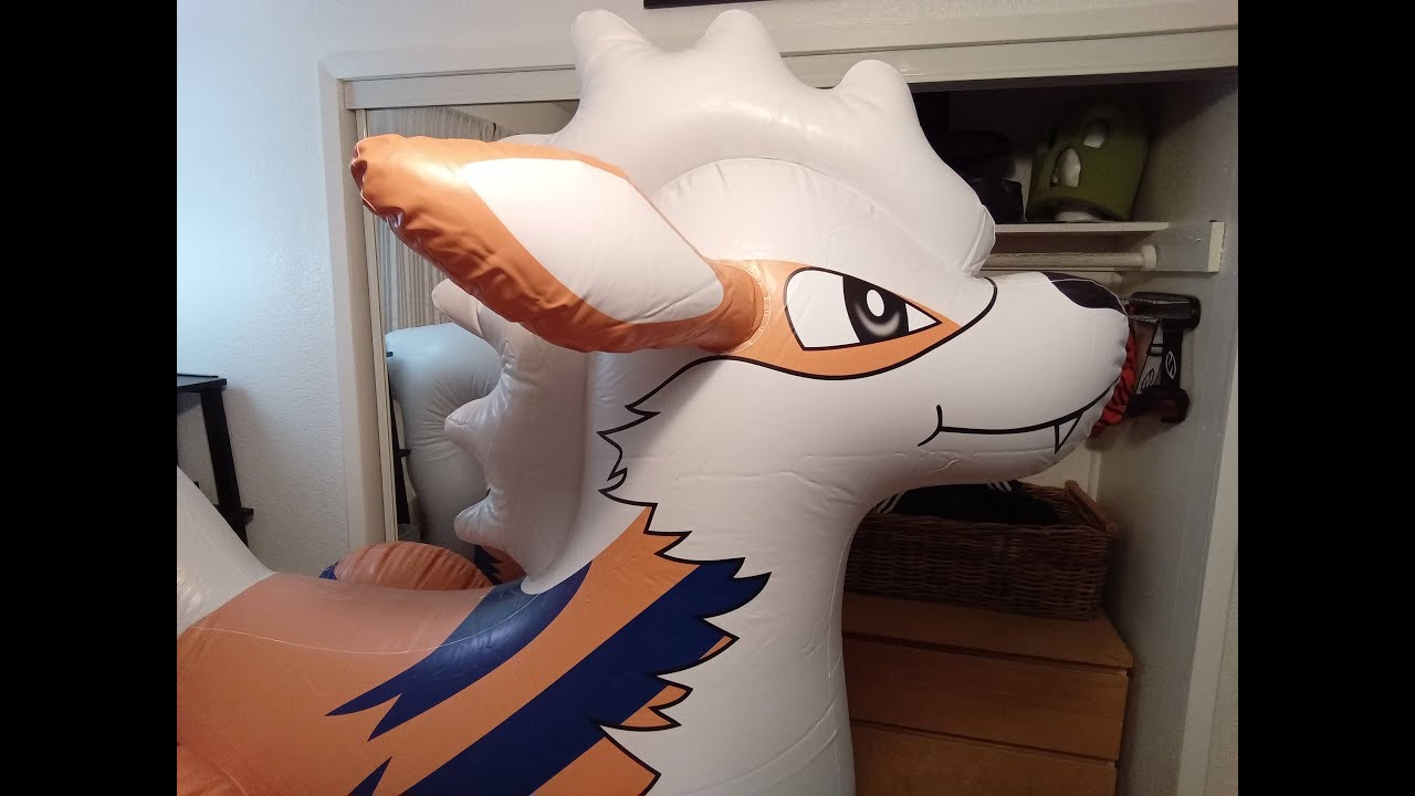 Hongyi inflatable Pokémon Arcanine inflation & review - YouTube