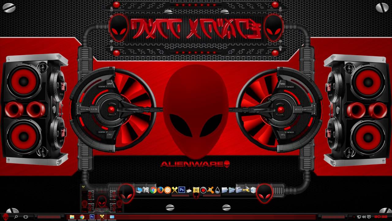 TEMA ALIEN REDNIGHT ,SKIN PARA XION 2 TAMAÑOS, SKIN RAINMETER - YouTube