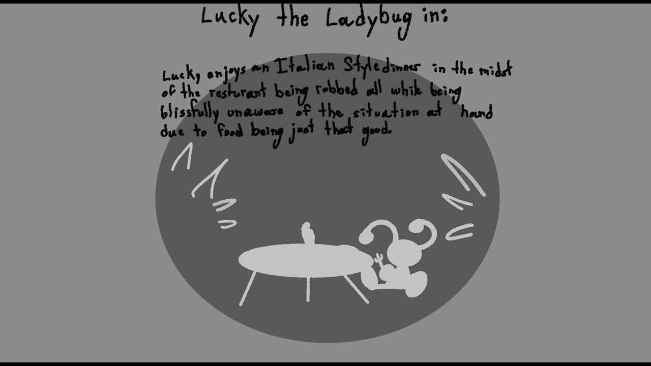 Lucky the Ladybug in: Lucky enjoys an Italian style dinner in the midst ...