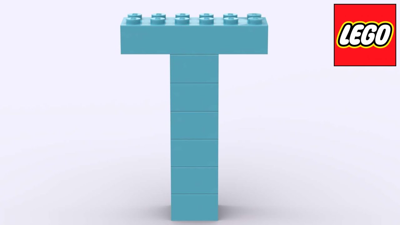 Letter T - LEGO - Alphabet - How to build - YouTube