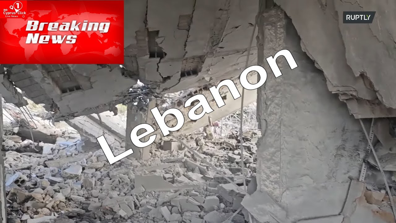 Lebanon: Damaged houses and rubble in aftermath of shelling in South ...