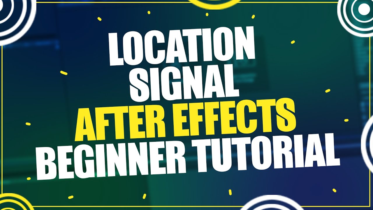 Location Signal Animation Beginner After Effects Tutorials - YouTube