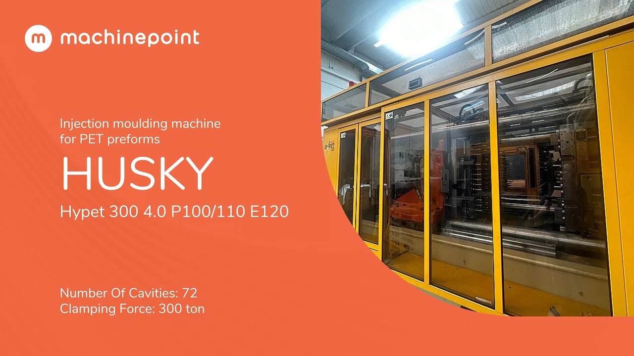 HUSKY Hypet 300 4.0 P100/110 E120 Injection moulding machine for PET ...
