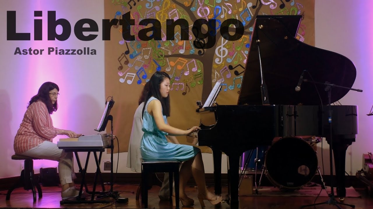 Astor Piazzolla - Libertango in 2 pianos (feat. Rosineide Bruneti) - YouTube