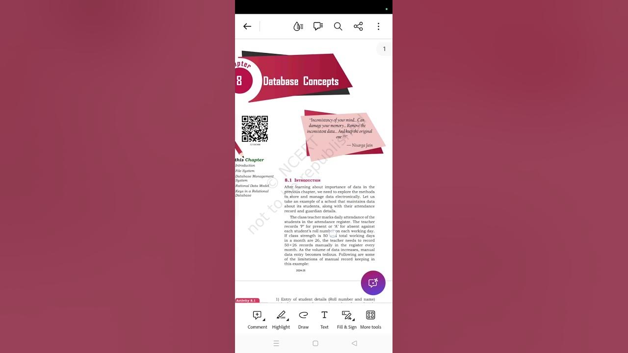 chapter 8 database ncert for class 12 - YouTube