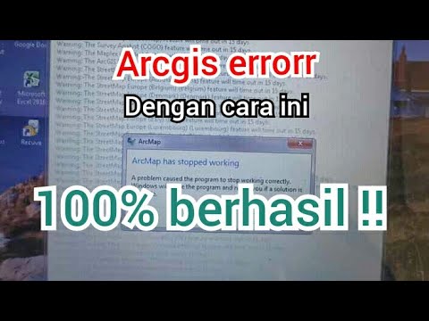 Cara mengatasi arcgis error | has stopped working | arcgis 10.1 - YouTube