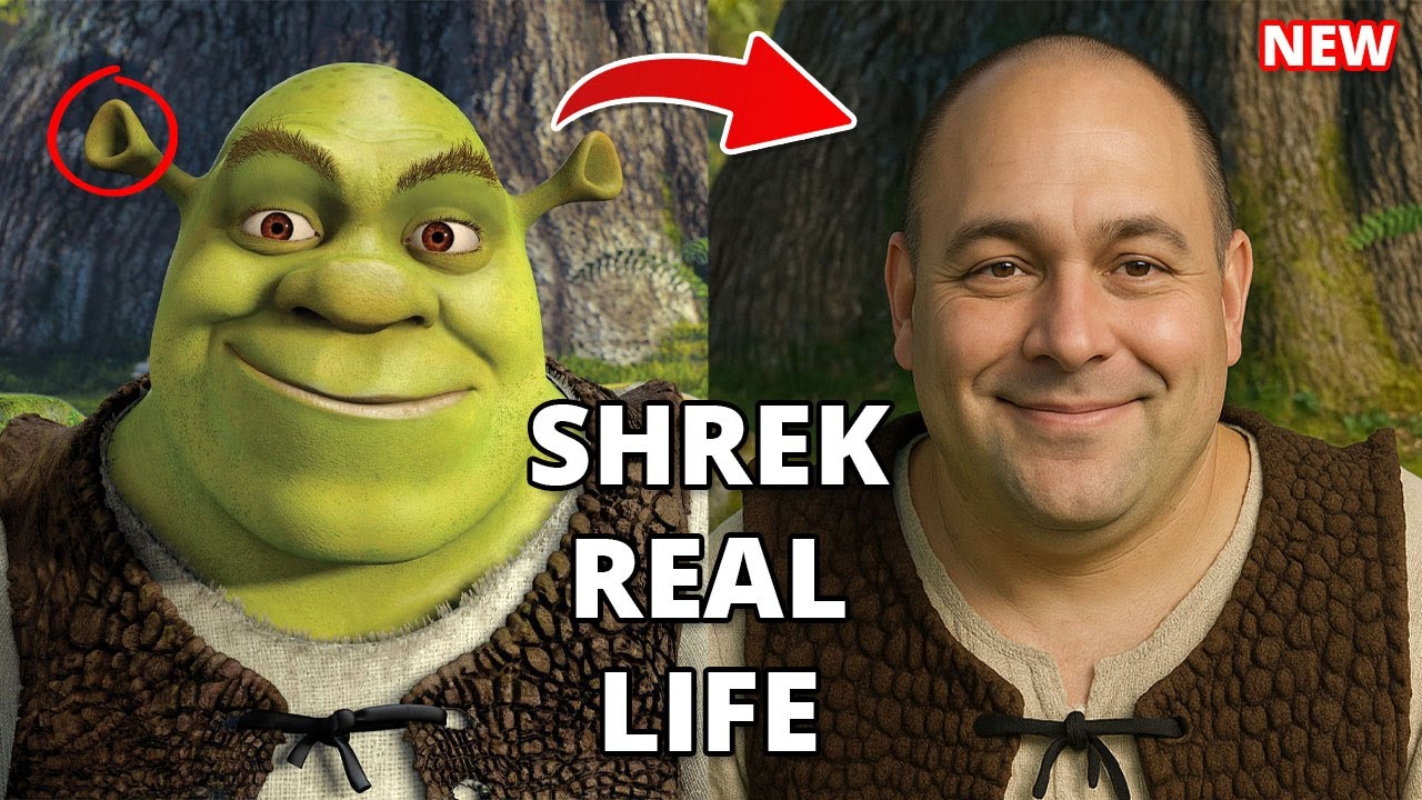 😱 Shrek Real Life: Here’s How Shrek, Fiona & Donkey Would Look in Our ...
