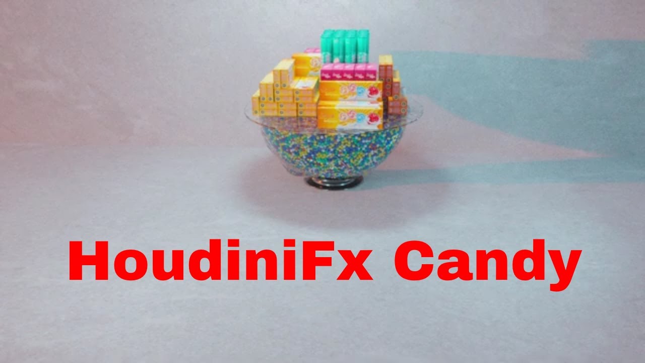 Houdini Fx candy explosion from vinding machine - YouTube
