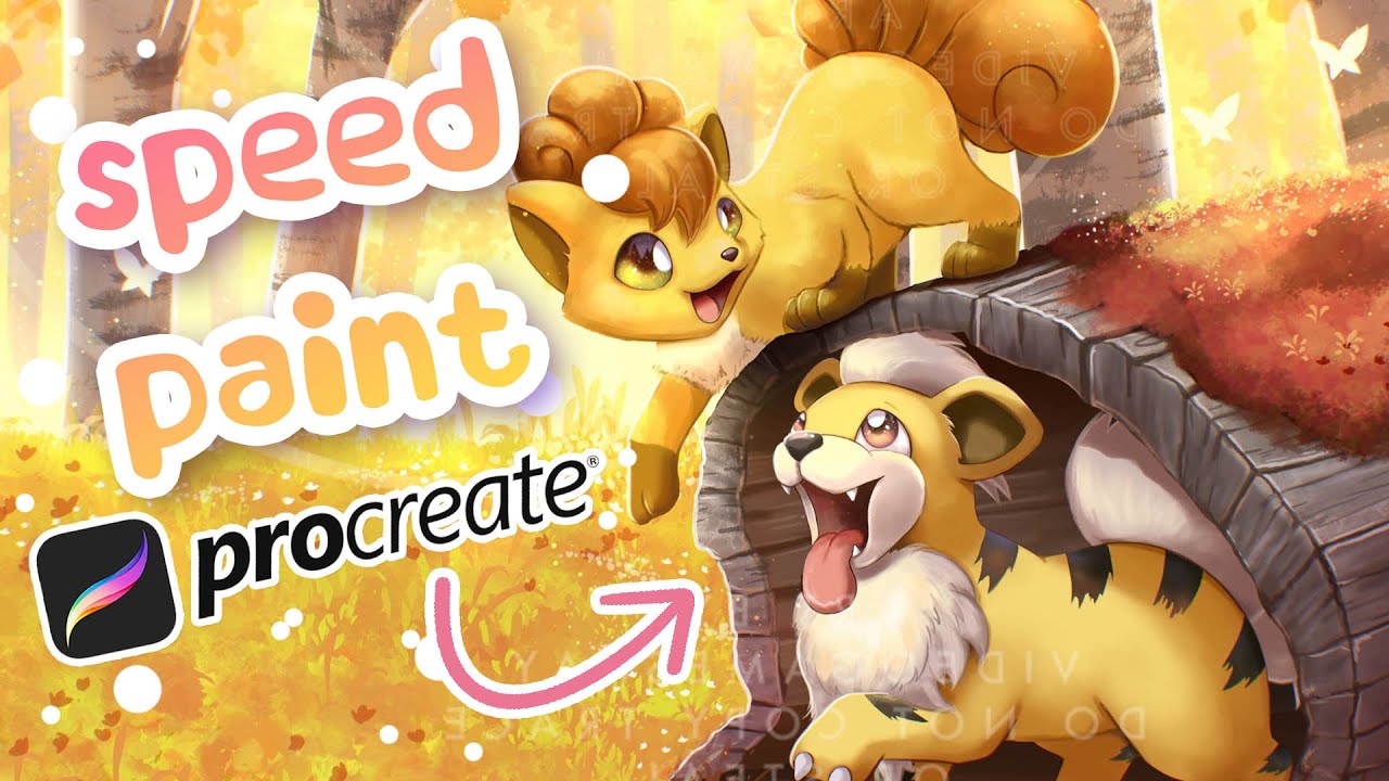 The Vulpix and The Growlithe | Procreate Speedpaint Digital Art ...