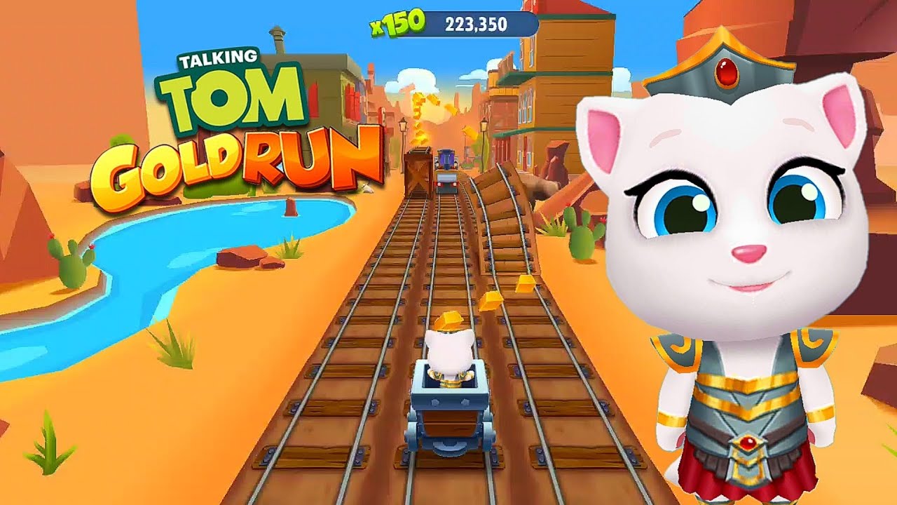 Funny Talking Tom Gold Run Speedrun Gameplay #3 || Valkyrie Angela ...