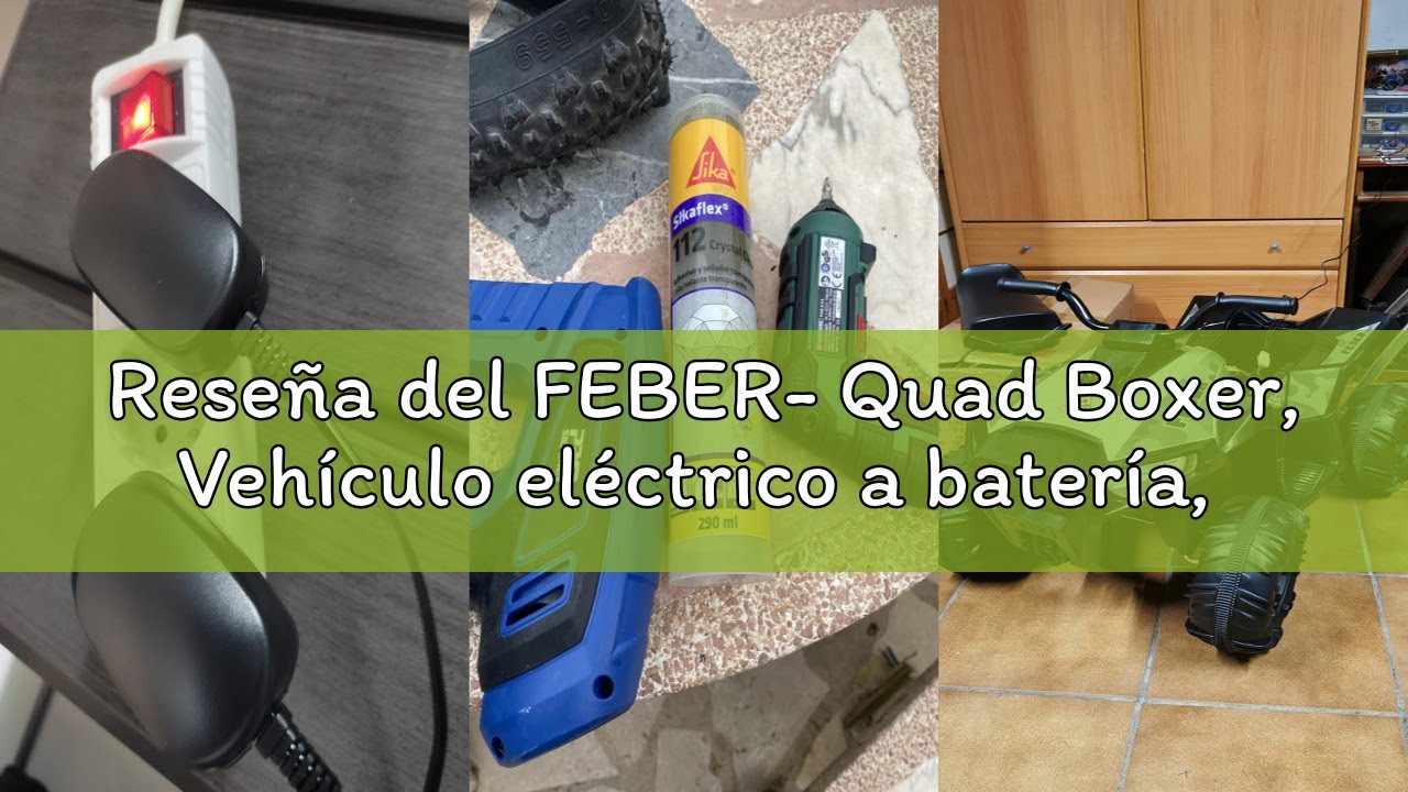 Reseña del FEBER- Quad Boxer, Vehículo eléctrico a batería, 12 V, Verde ...