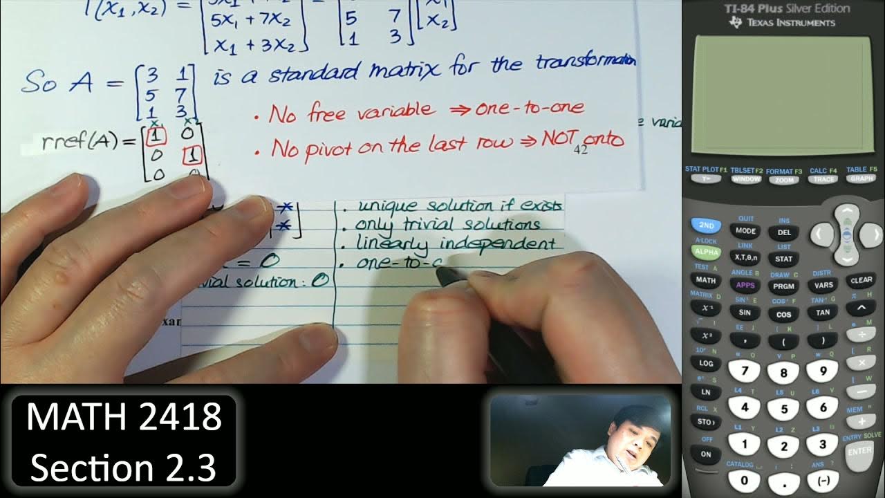 Linear Algebra - Section 2.3 - YouTube