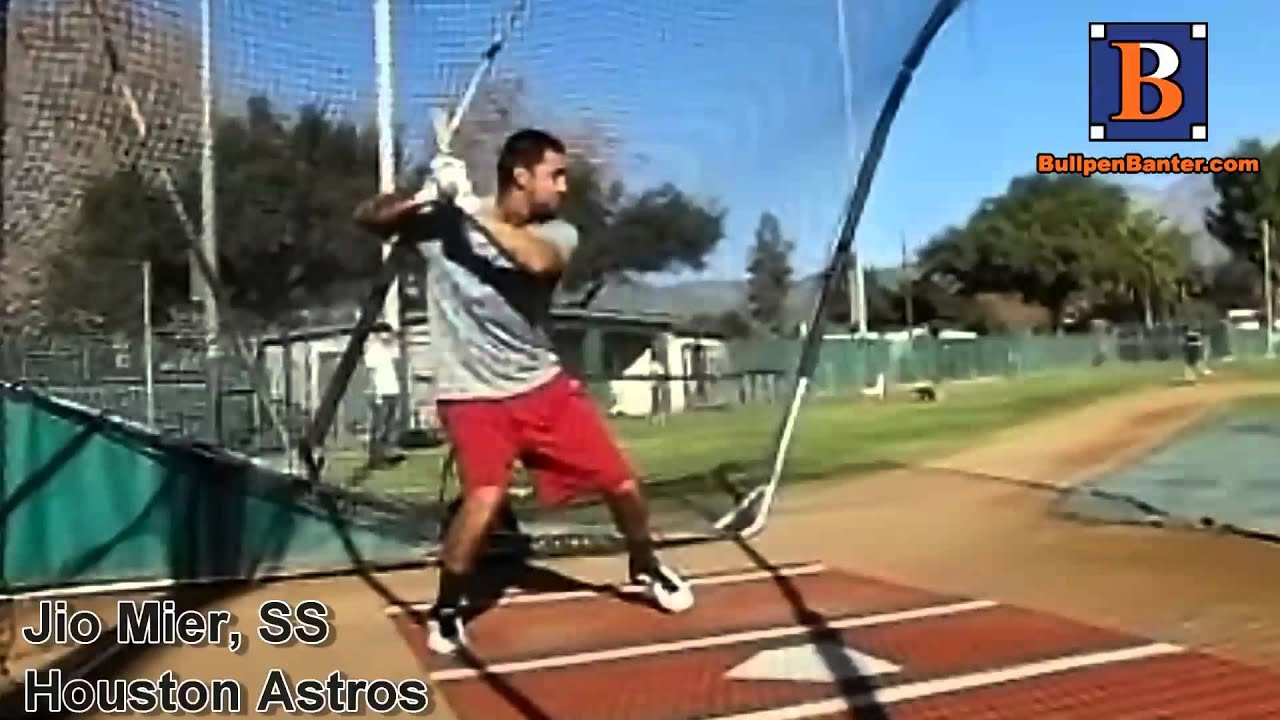 JIO MIER, SS, HOUSTON ASTROS, SWING MECHANICS AT 200 FPS #ASTROS - YouTube
