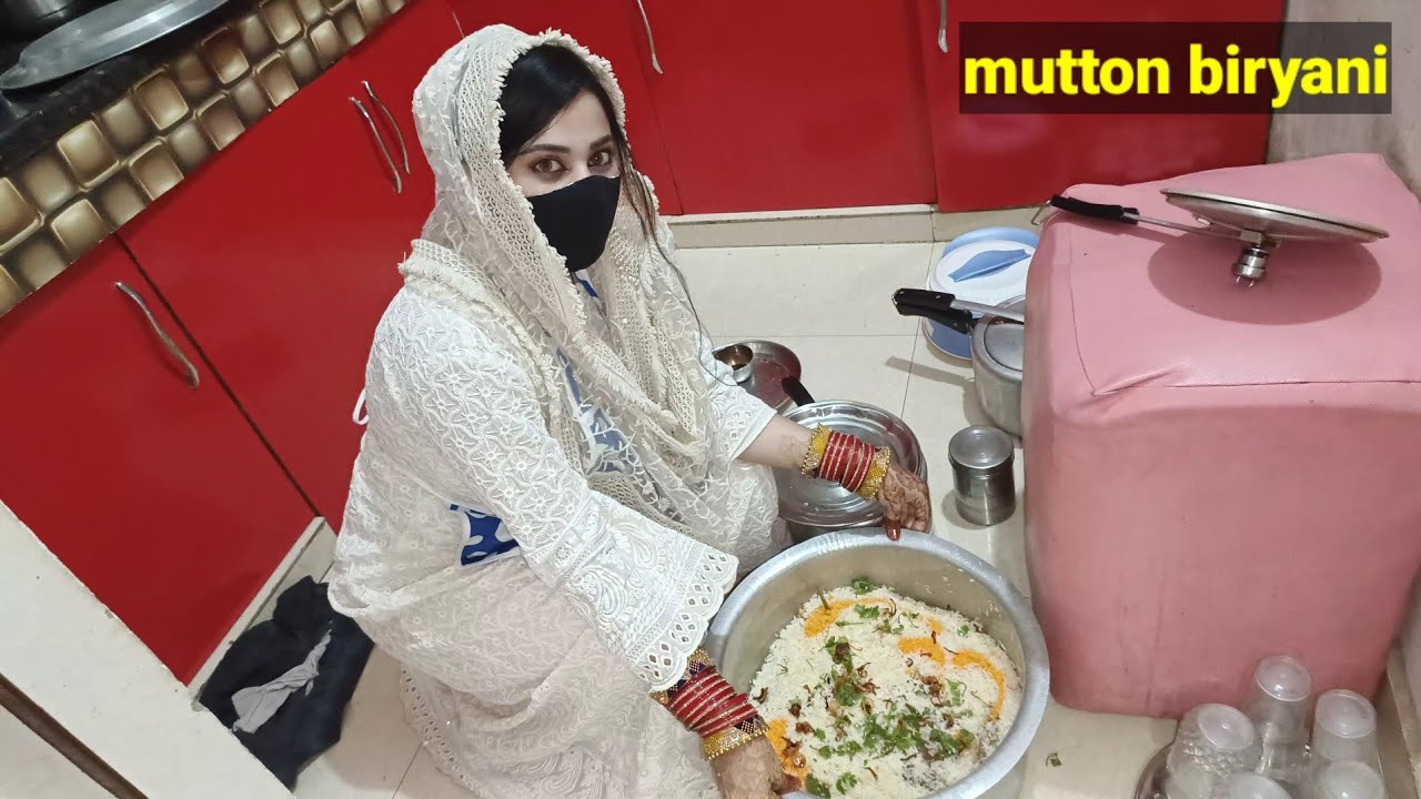 Eid mein pahli bar mutton biryani banai ️| mutton biryani|| nagma naqaab Queen 👑|| - YouTube