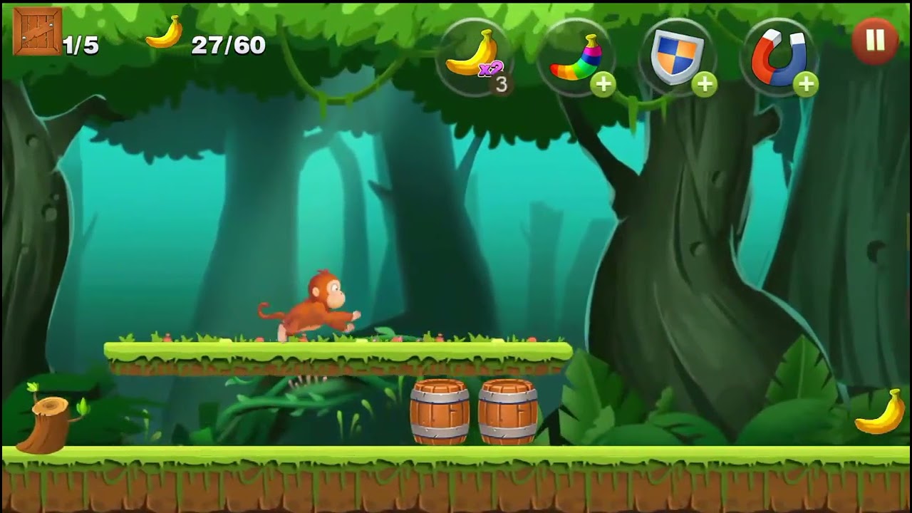 Jungle Monkey Run Level 36 to 40. - YouTube