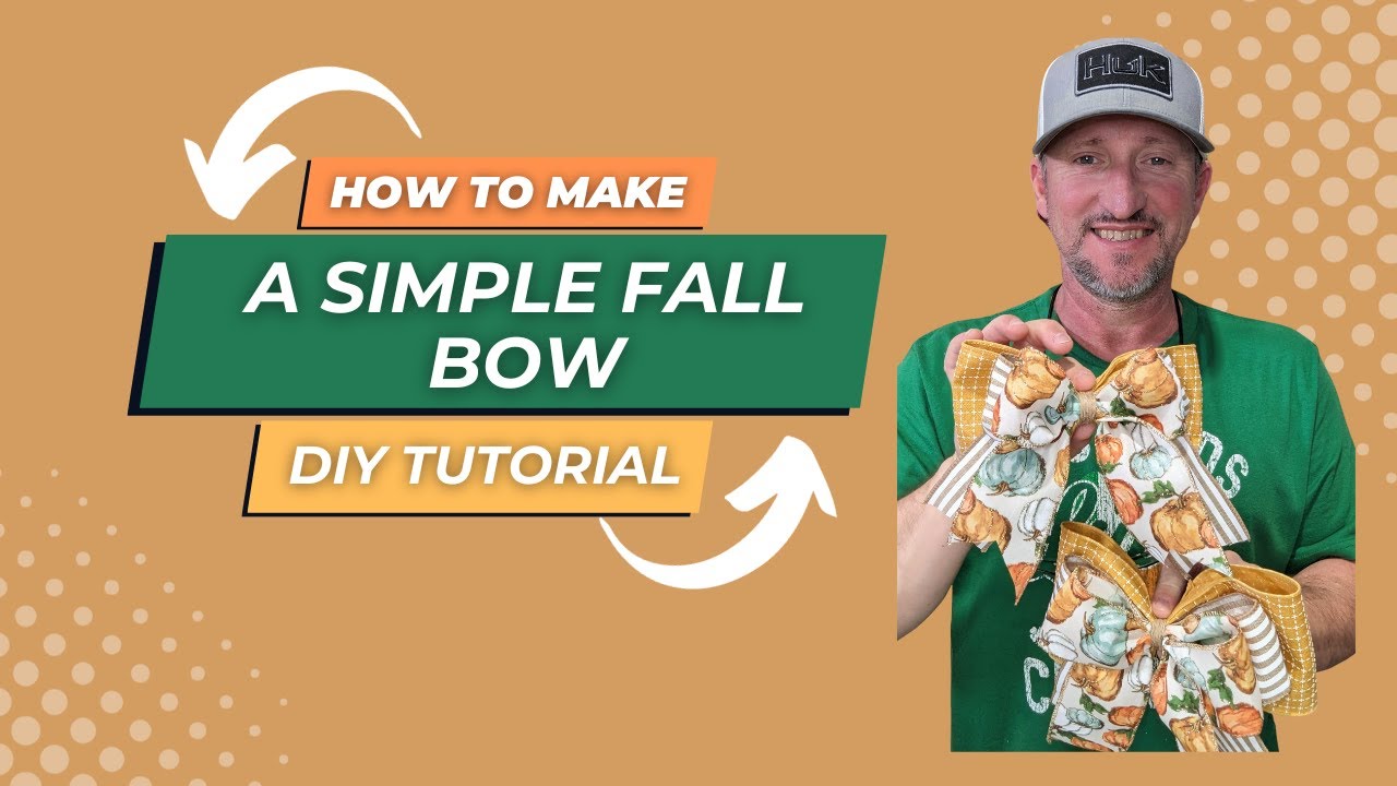 How to make a Simple Fall Bow DIY Tutorial Easy Bow design for hair or ...