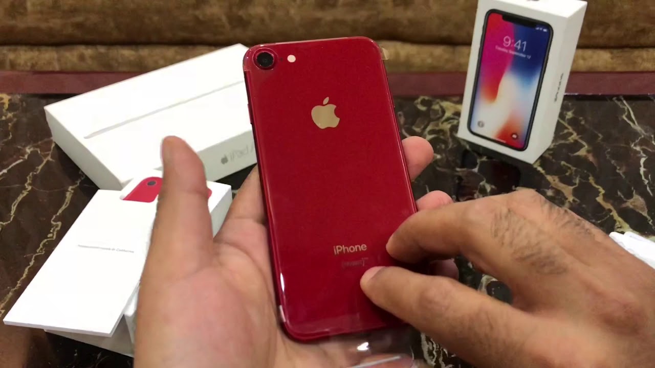 iPhone 8 (Product Red) Unboxing - YouTube
