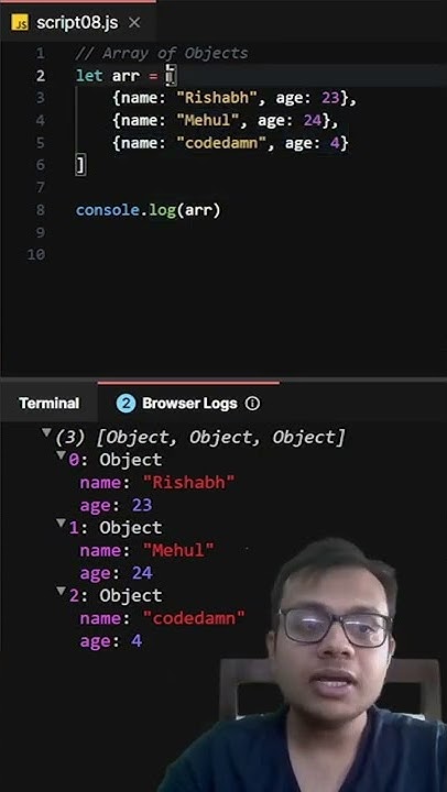 Creating An Array Of Objects In Javascript ⚡️ Javascriptshorts Javascript Shorts Youtube