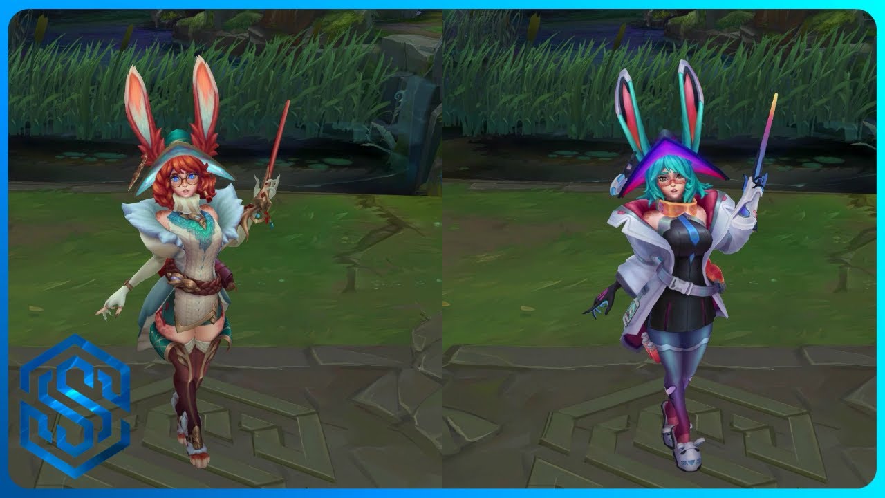 Battle Bunny vs Classic Aurora Skin COMPARISON - YouTube