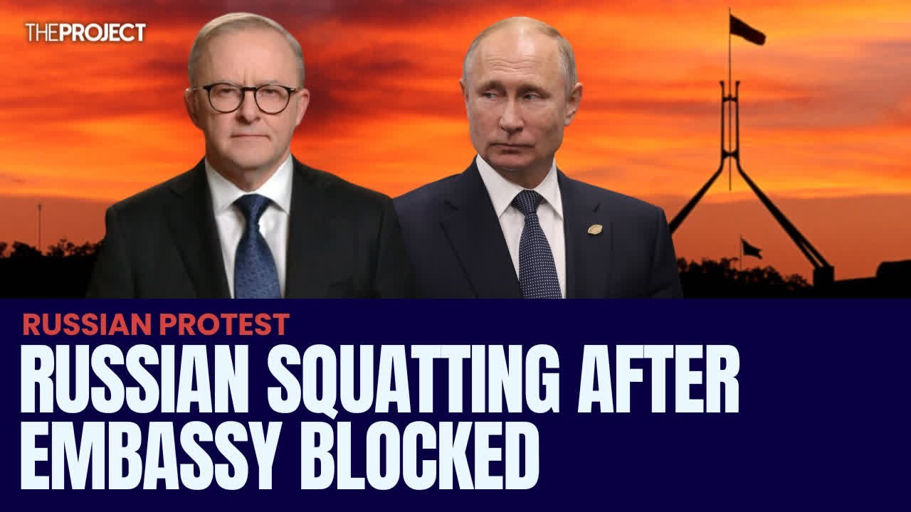 Russian Squatting After Embassy Blocked By Government - YouTube
