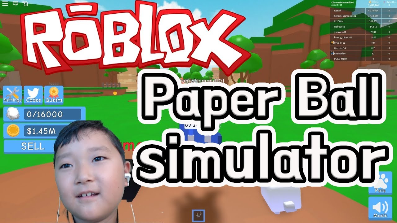 Paper ball simulator Roblox / Jiantube - YouTube