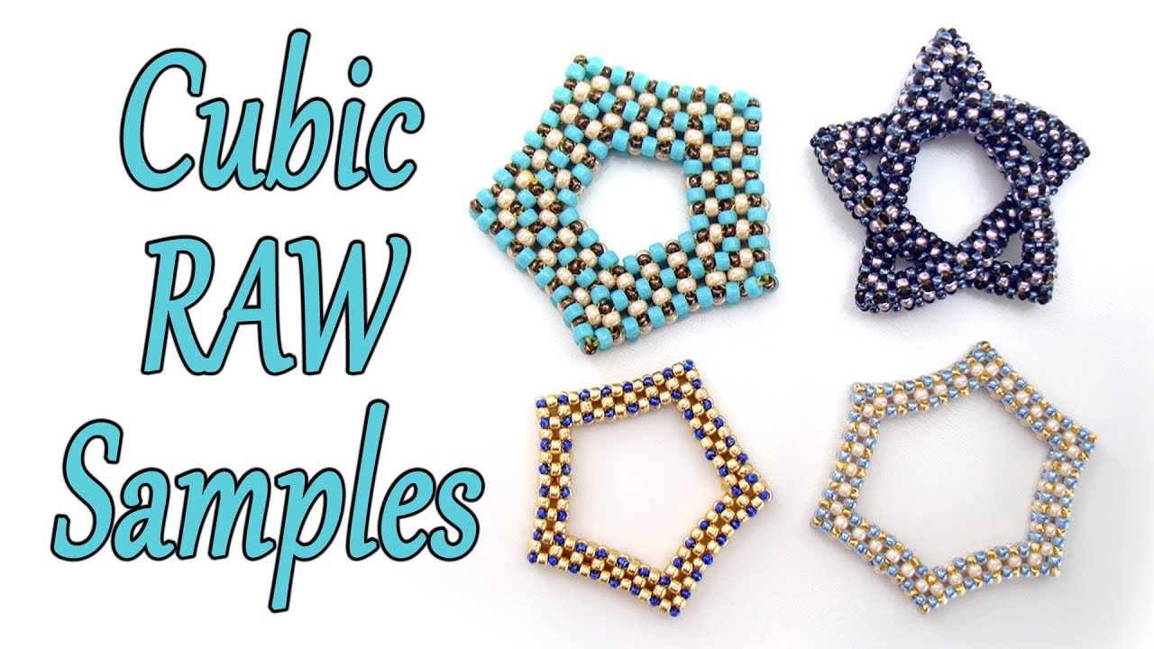 Cubic Right Angle Weave samples - Beade shapes - RAW beaded shapes ...