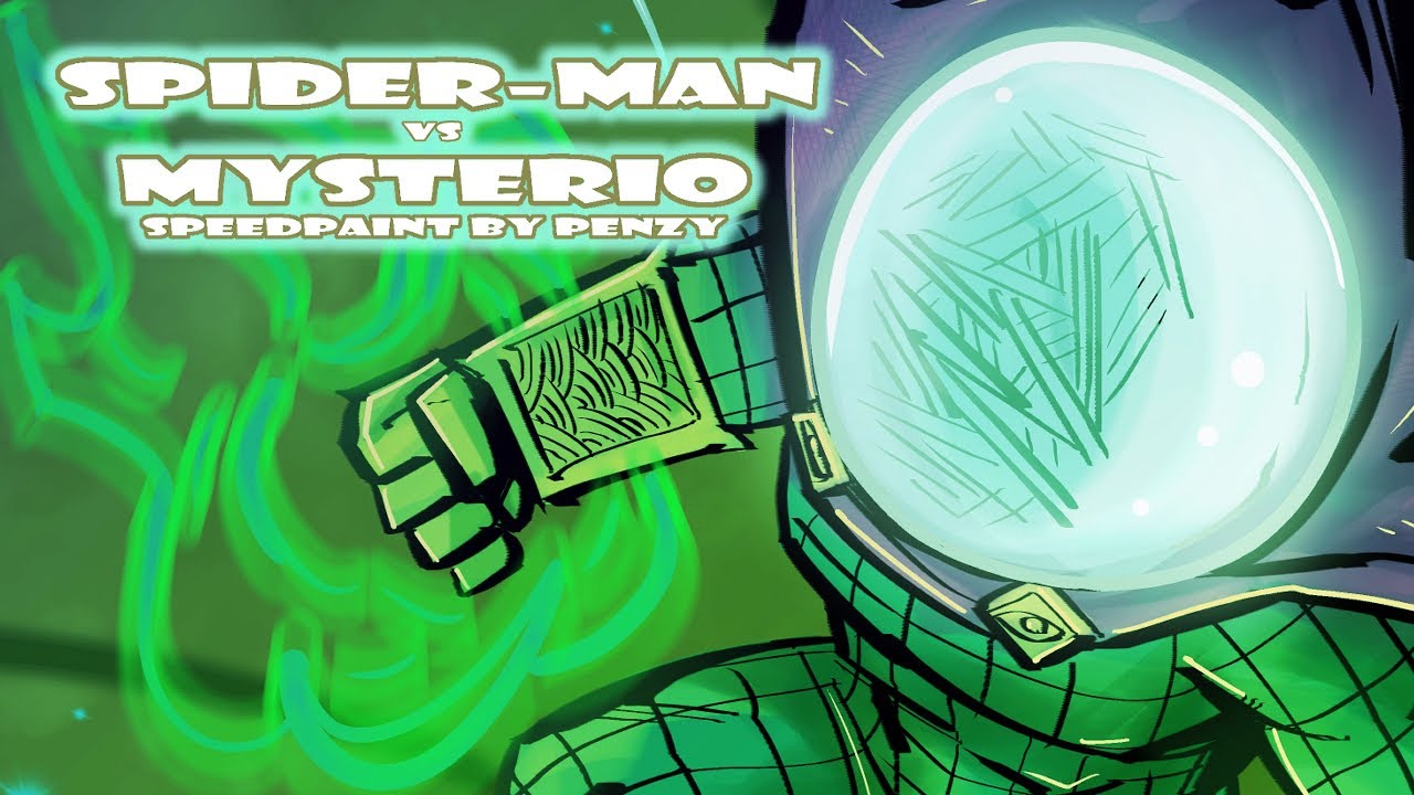 Spider Man Vs Mysterio - Marvel Comics Speedpaint by Penzy - YouTube