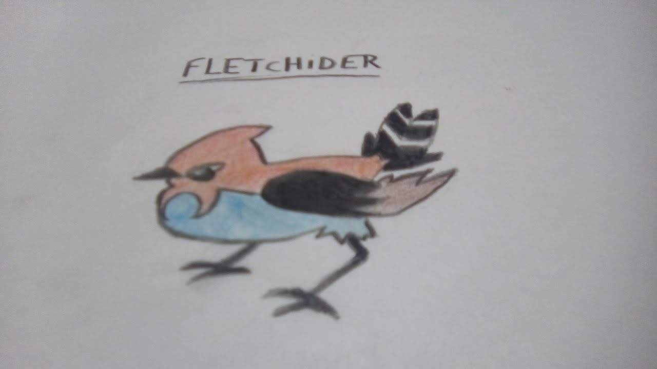 Dibujo a Fletchinder en mi primer video - YouTube