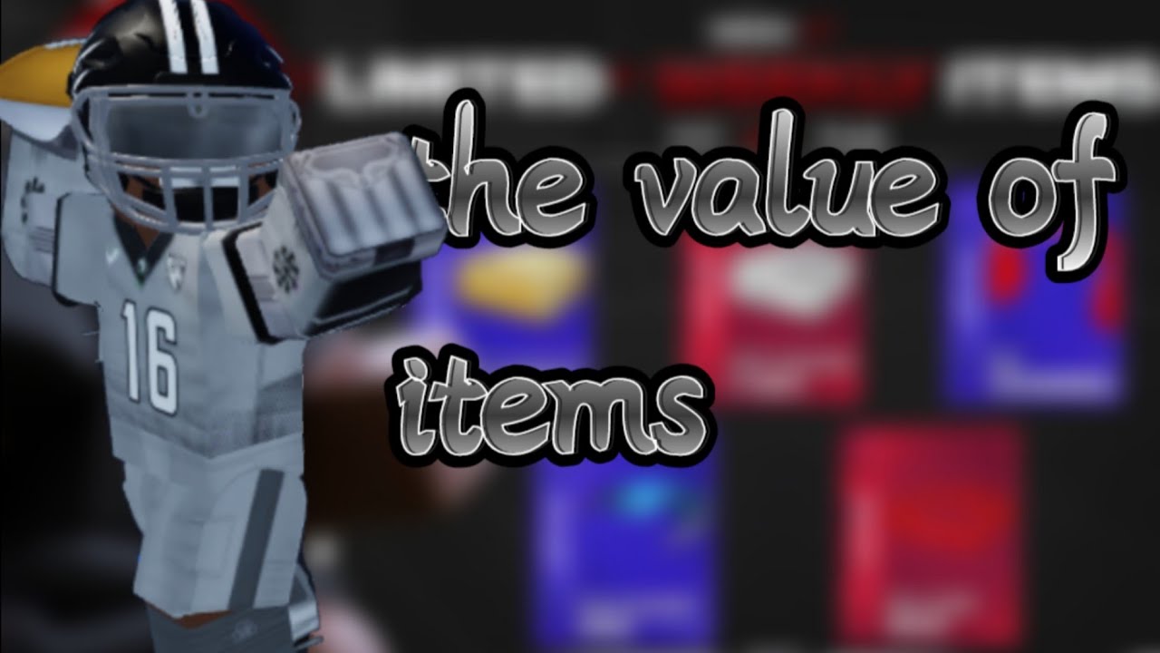 Roblox ultimate football showing you the value of items - YouTube