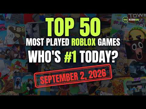 Top 50 Most Played Roblox Games — SEPTEMBER 2, 2026 (Daily Player Count)