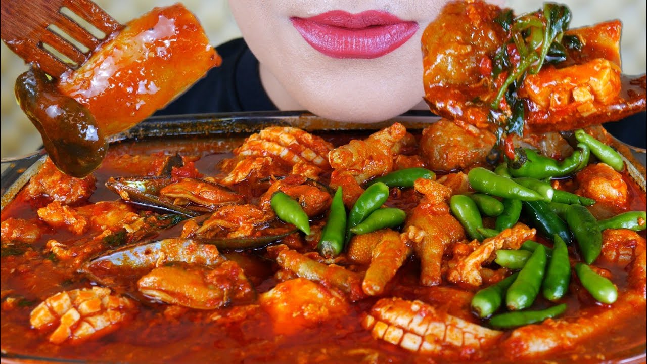 ASMR SEBLAK PEDAS TOPPING JAMUR, CEKER, KERANG IJO, CUMI BUNGA, CEKER ...